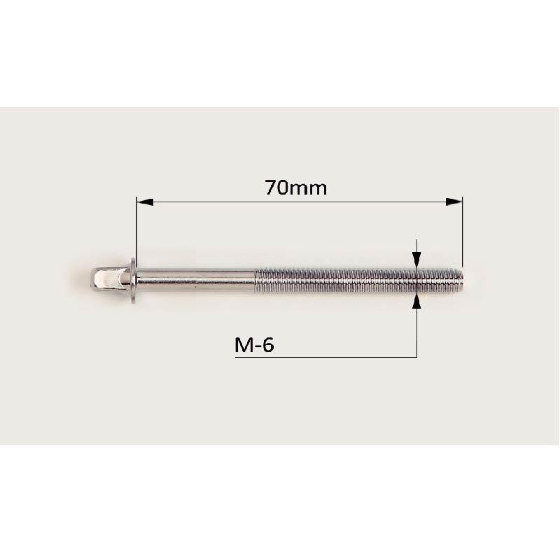 M-6X70MM crome screw pack of 10.